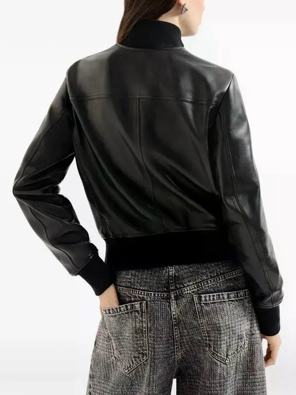 Brunello Cucinelli Nappa Leather Bomber Jacket With Monili
