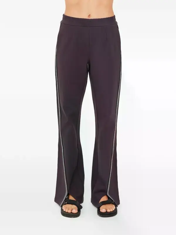 The Upside Petra Side-stripe Flared Track Pants - Black