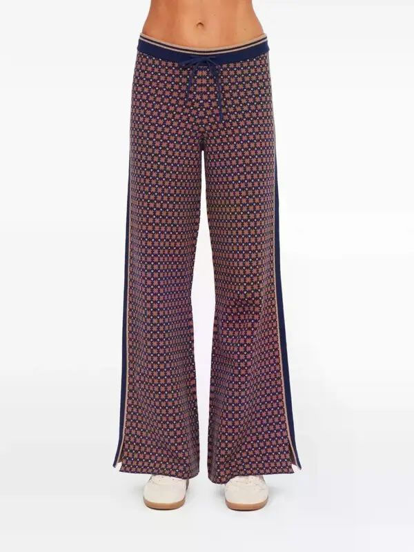 The Upside Lumiere Geometric-pattern Track Pants - Blue