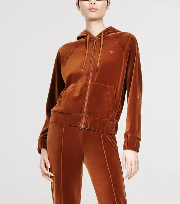 TOM FORD Velour Zip-up Hoodie
