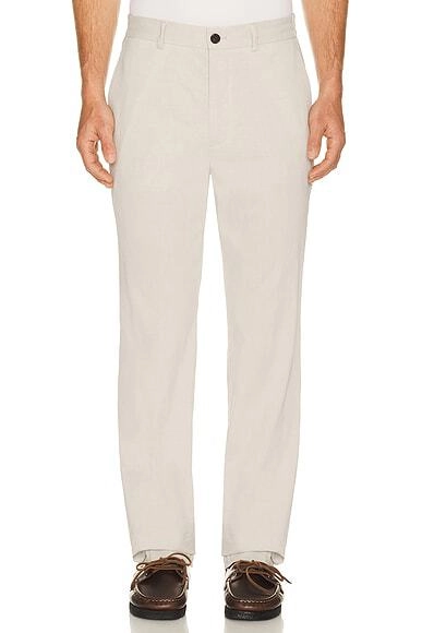 Theory Standard Pant In Good Linen - Silver Cloud