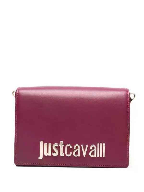 Just Cavalli Logo Plaque Shoulder Bag - Purple