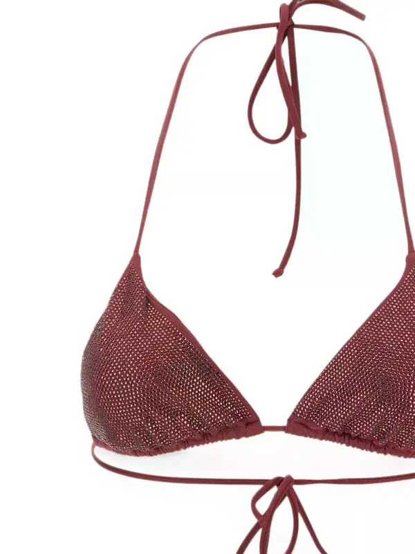 MC2 SAINT BARTH Annabelle Rhinestone Embellished Triangle Bikini Top