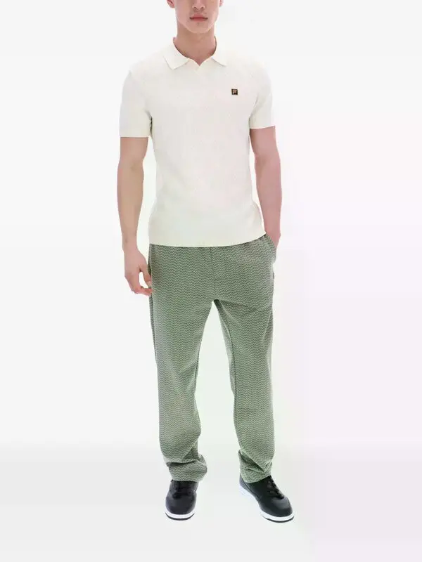 FILA Diamond-knit Polo-collar T-shirt