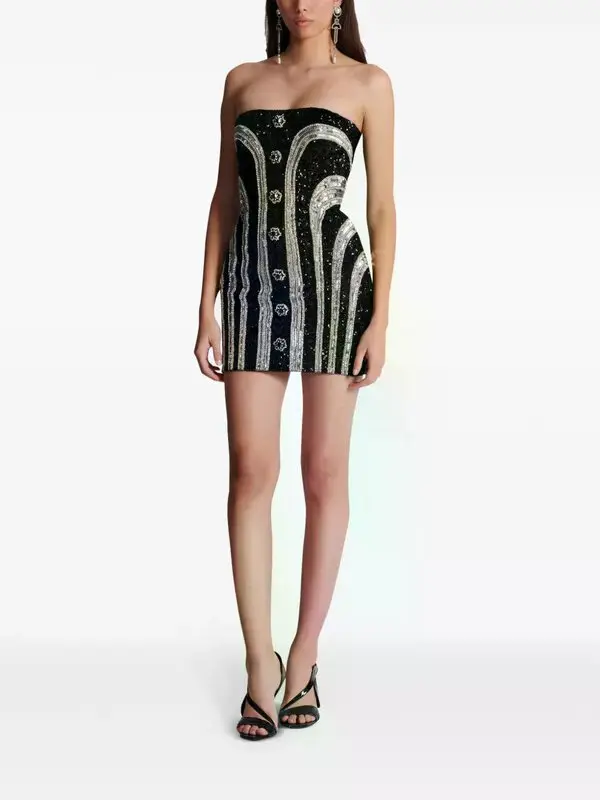 Balmain Sequin Embellished Mini Dress