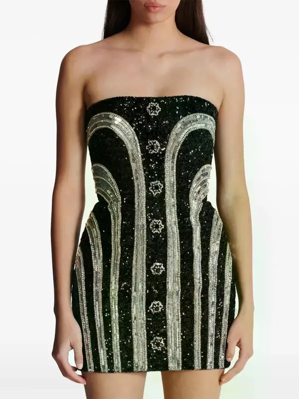 Balmain Sequin Embellished Mini Dress