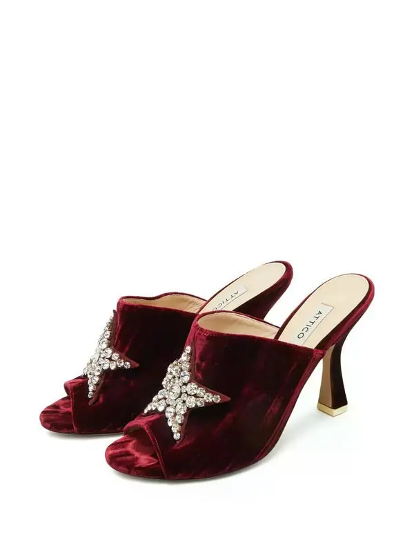 Attico Debbie Star Embellished Mules
