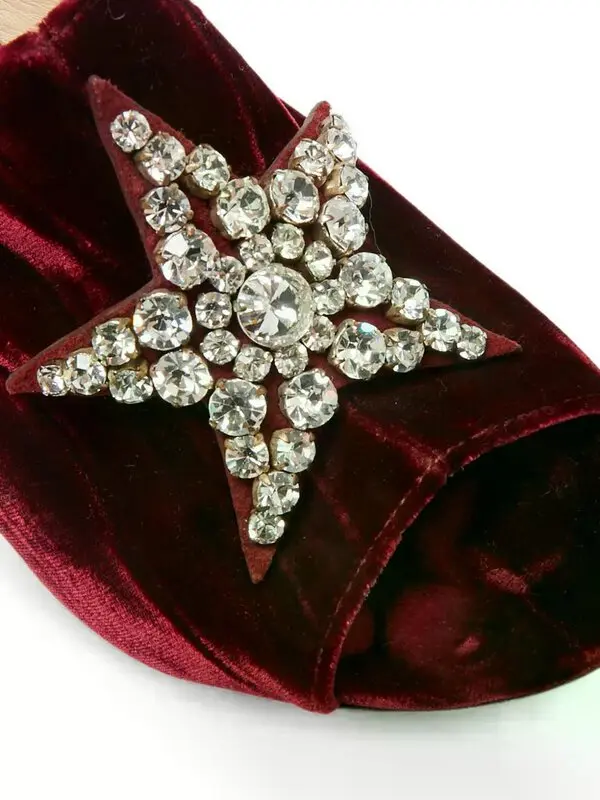 Attico Debbie Star Embellished Mules