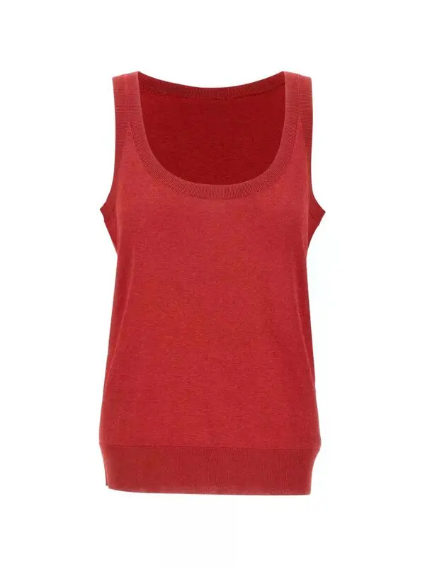 KAOS Ribbed-trim Knitted Top