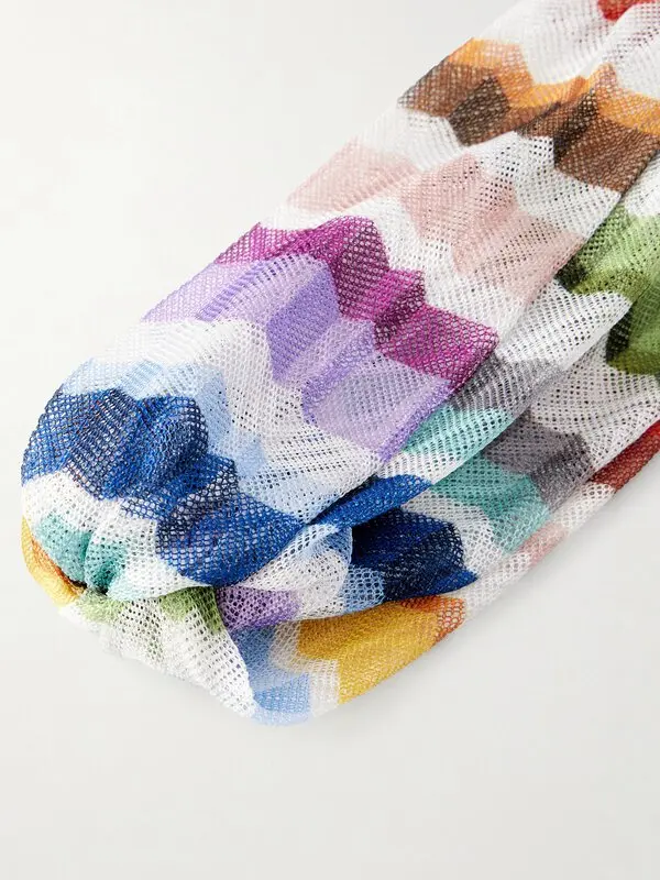 Missoni Striped Crochet Knit Headband
