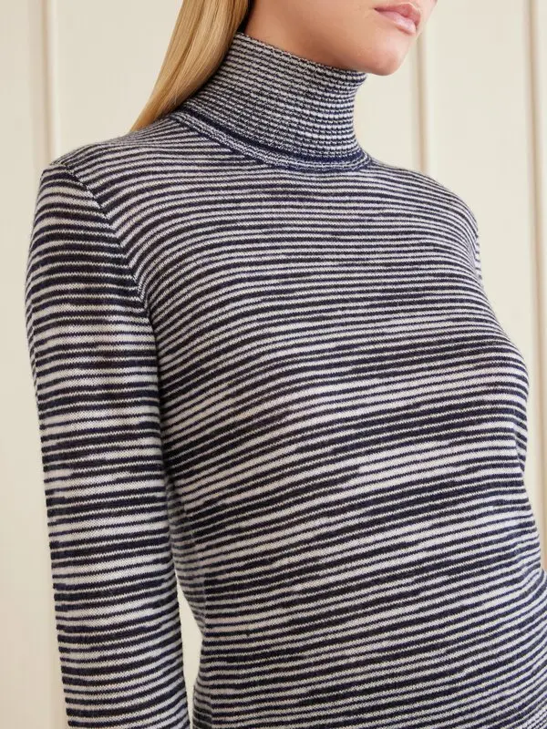 Missoni Striped Cashmere And Wool-blend Turtleneck Sweater - Multi