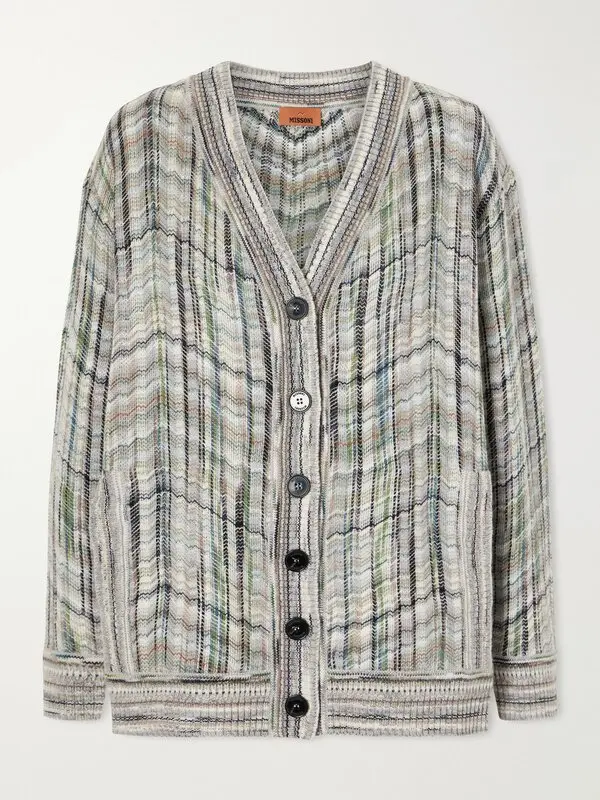 Missoni Striped Crochet-knit Wool-blend Cardigan