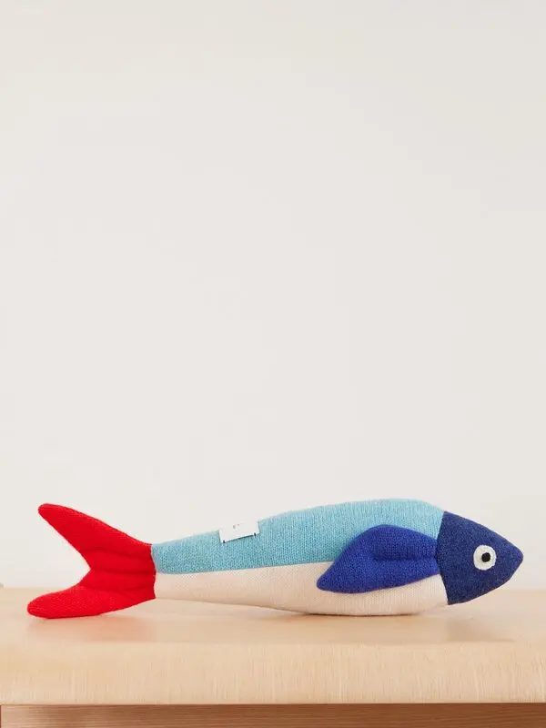 THE ELDER STATESMAN Fish Patchwork-cashmere Plushie - Multi