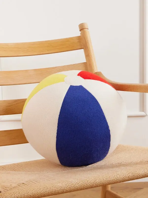 THE ELDER STATESMAN Beachball Patchwork-cashmere Plushie - Multi