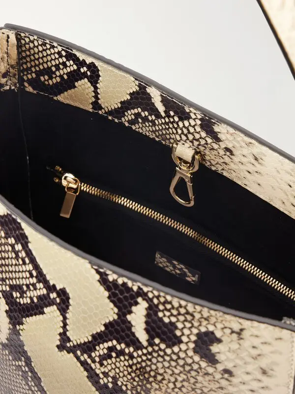 AMANU Somalia Snake-effect Leather Shoulder Bag