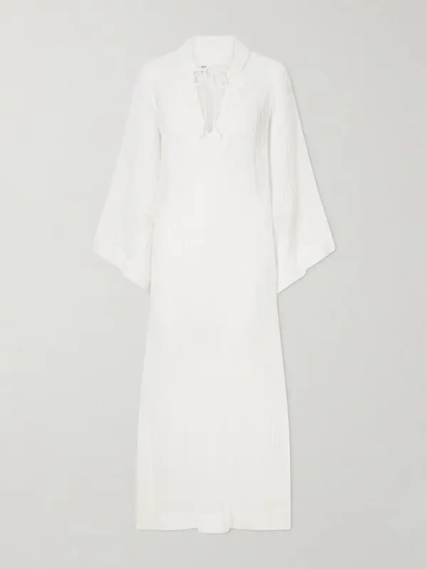 Lisa Marie Fernandez Linen-blend Coverup - White