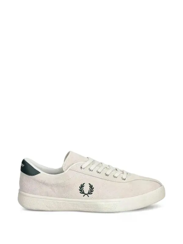 Fred Perry Suede Embroidered Sneakers