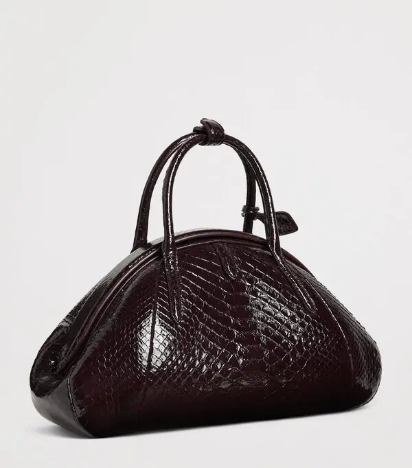 Alaïa Small Snakeskin Top Handle Bag - Red