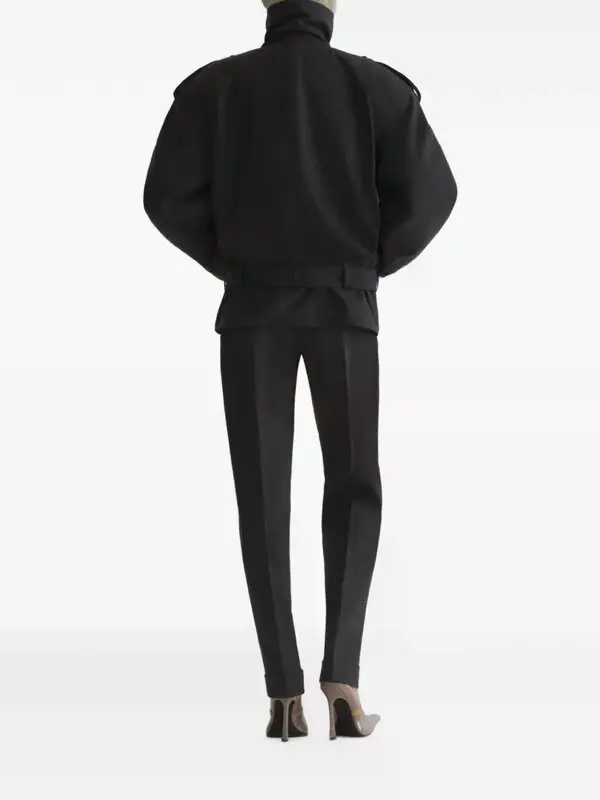 MUGLER Round Jacket With Belted Hips