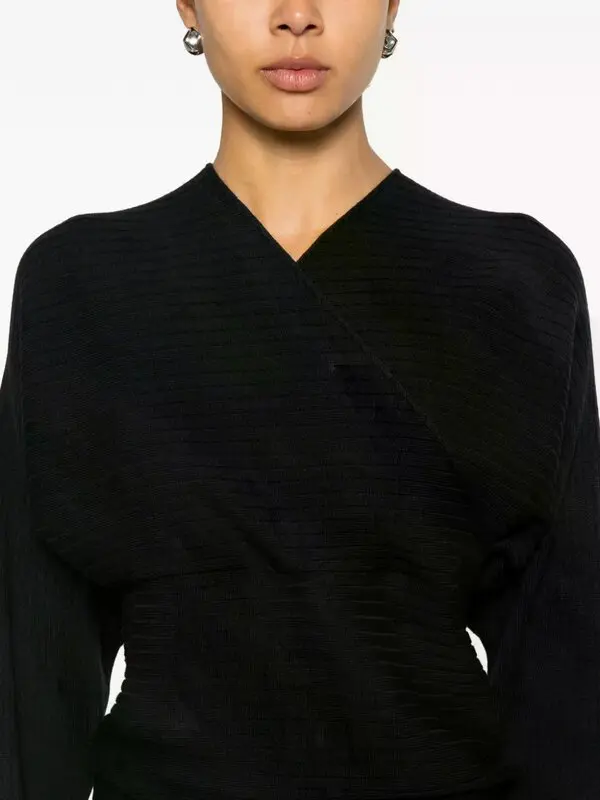 Paloma Wool V-neck Ribbed Knit Sweater