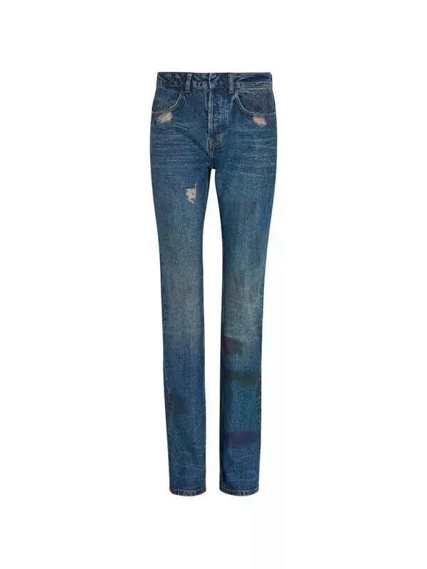 AARON ESH Distressed Effect Stained Jeans