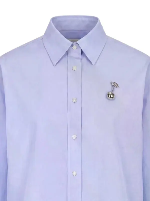 Monse Cherry Embellished Checked Cuff Shirt