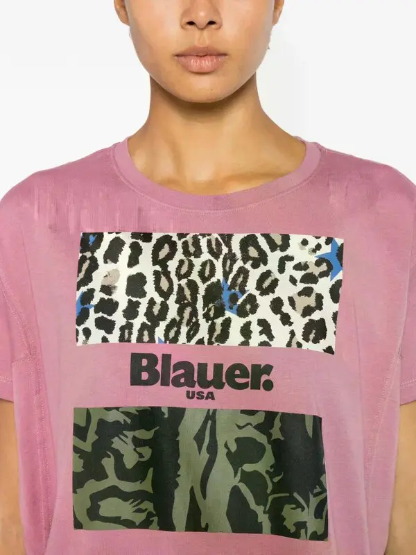 BLAUER. Printed T-shirt - Pink