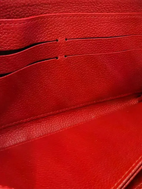LOUIS VUITTON 2015 Monogram Empreinte Zippy Wallet Long Wallets - Red