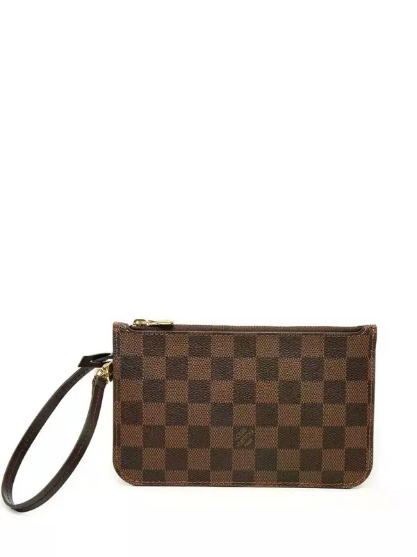 LOUIS VUITTON Damier Ebene Neverfull Mm Pouch