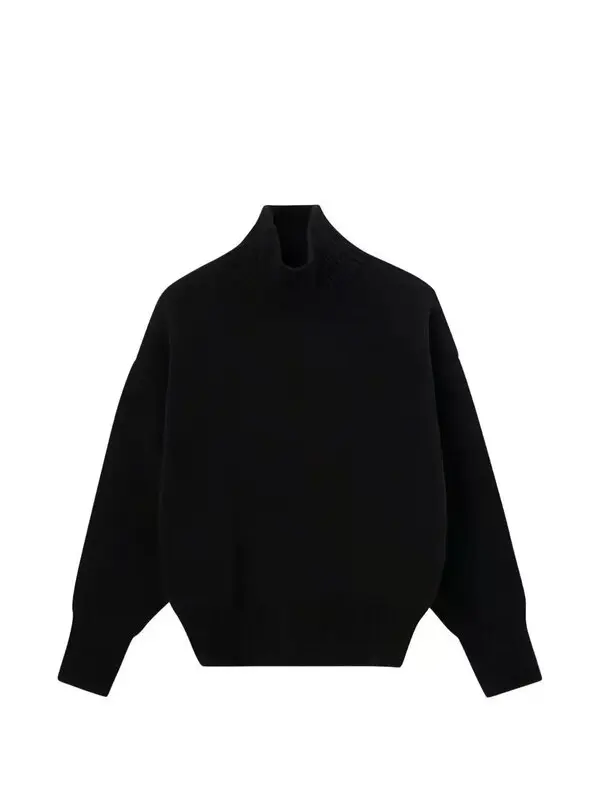 RÓHE High-neck Wool Sweater - Black