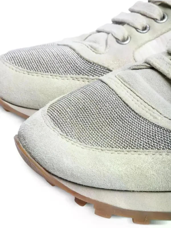 Brunello Cucinelli Monili Patch Lace-up Sneakers