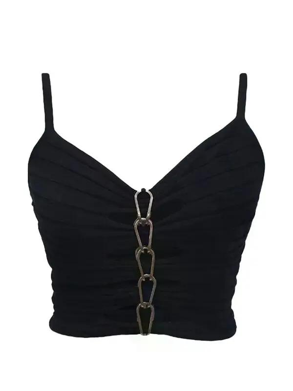 DION LEE Chain Detail Camisole - Black