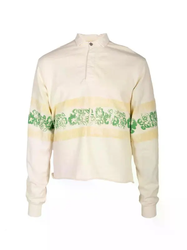 MONOSTEREO Hibiscus-print Polo Shirt