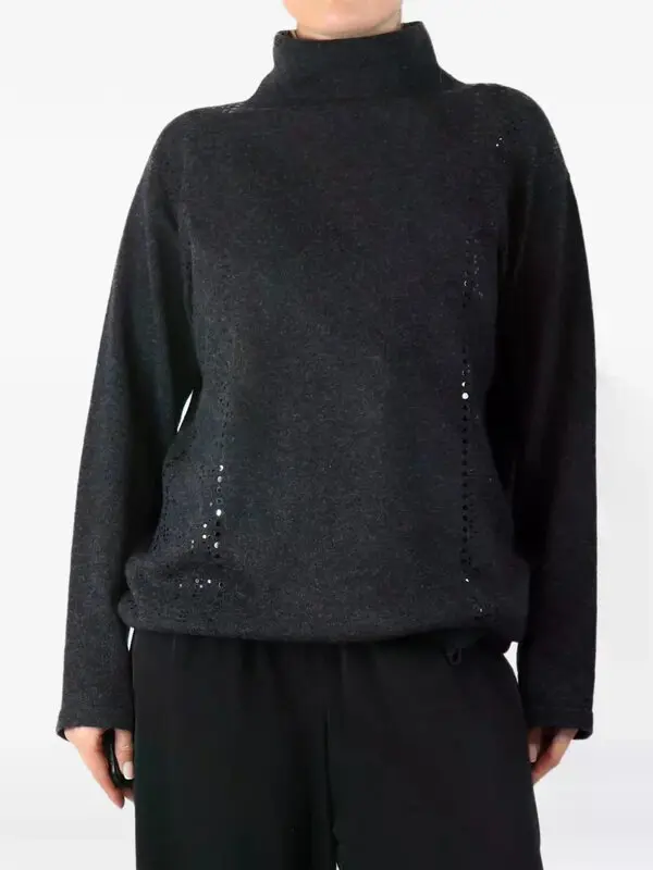 Akris Sequin-embellished Cashmere Sweater - Grey