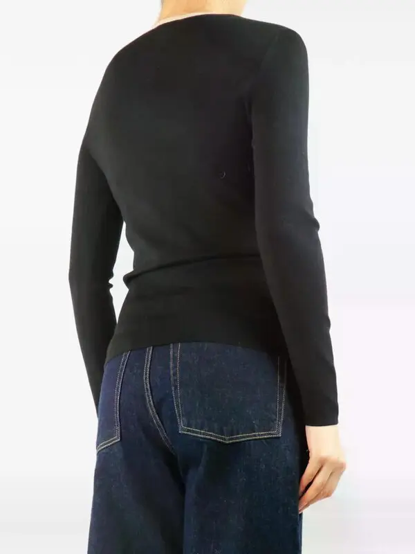 Akris Sheer-panel Long-sleeve Top