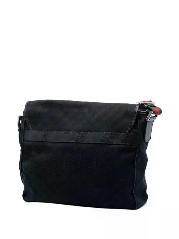 Gucci Gg Canvas Web Flap Messenger Bag
