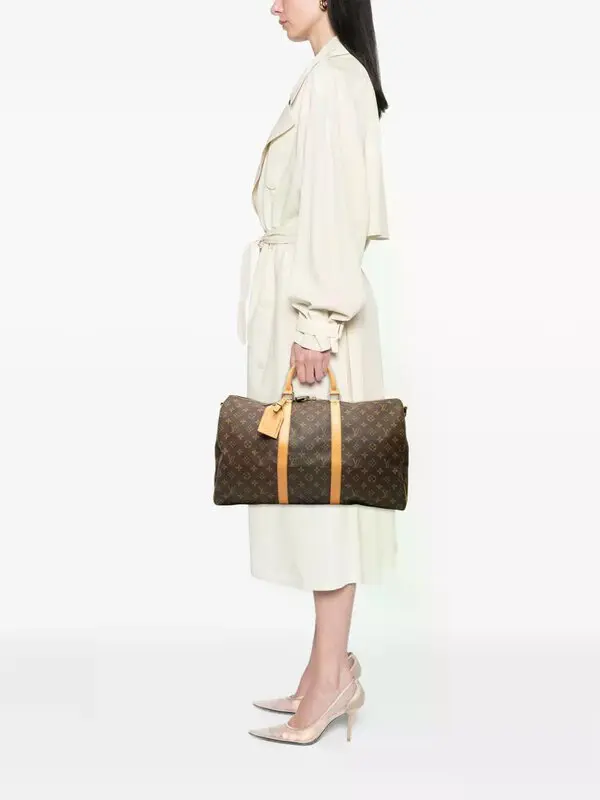 LOUIS VUITTON Monogram Keepall Bandouliere 50 Travel Bag