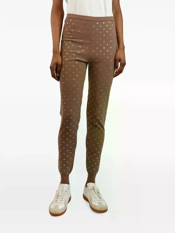 ALEXANDER WANG Crystal-embellished Jersey Leggings