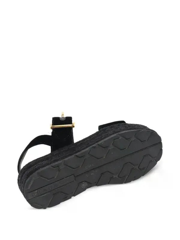 Prada Velvet Platform Sandals