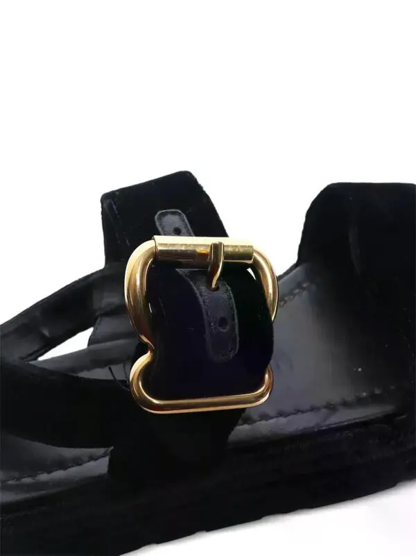 Prada Velvet Platform Sandals