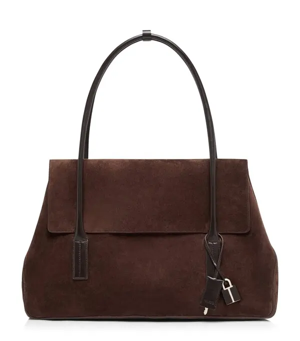 TOM FORD Suede Shoulder Bag - Brown