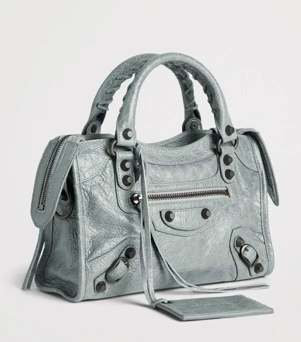 Balenciaga Mini Lambskin Le City Top-handle Bag - Blue