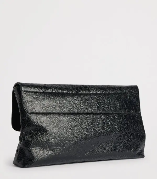 Balenciaga Lambskin Le City Clutch Bag - Black