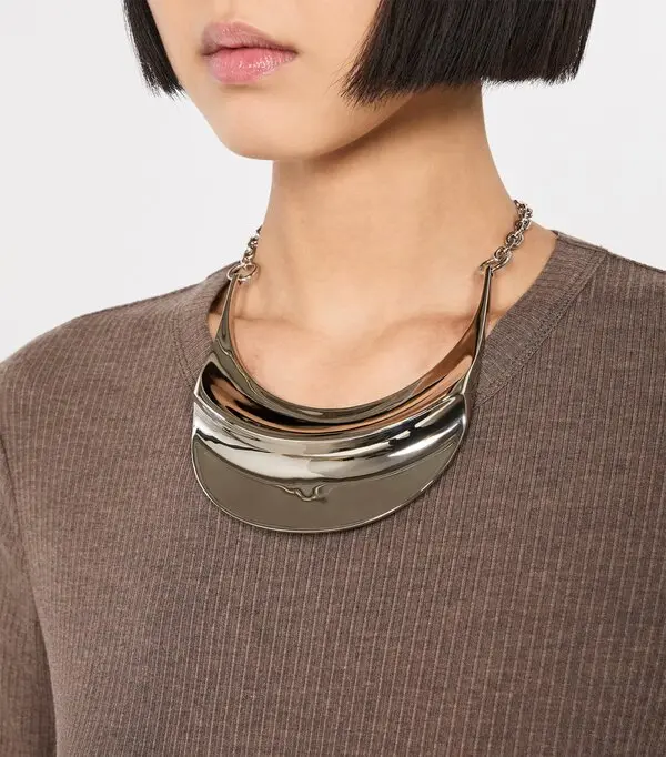 Max Mara Crescent Pendant Necklace