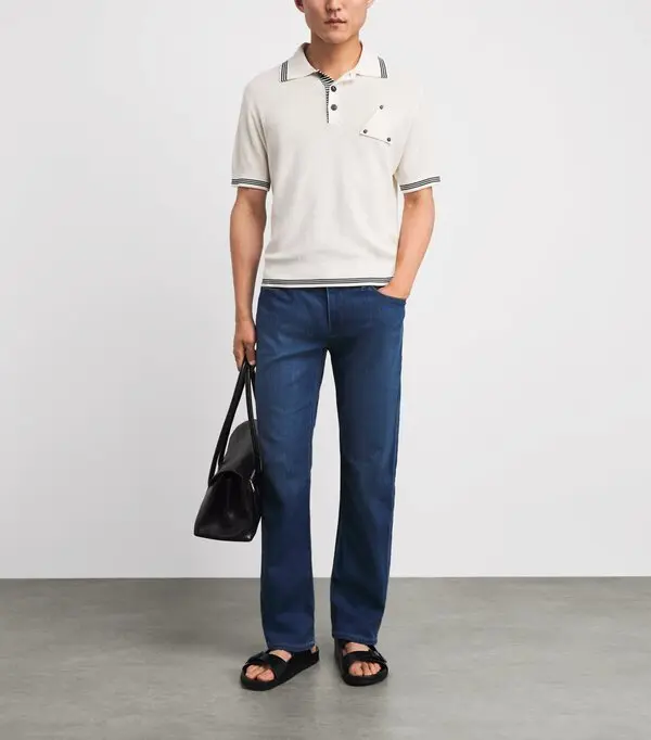 Paige Normandie Straight Leg Jeans In Dark Wash - Blue