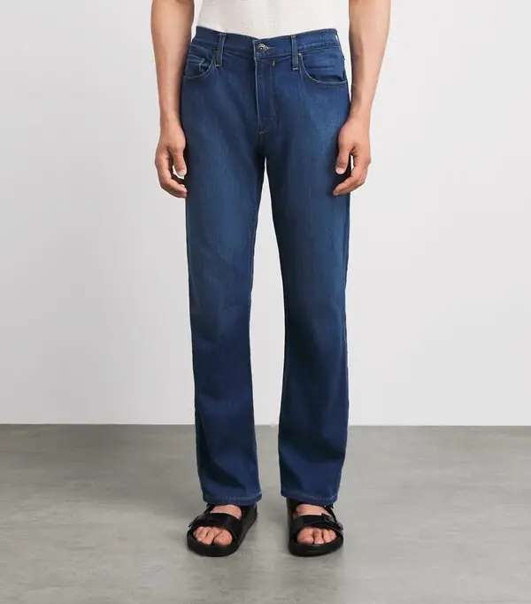Paige Normandie Straight Leg Jeans In Dark Wash - Blue