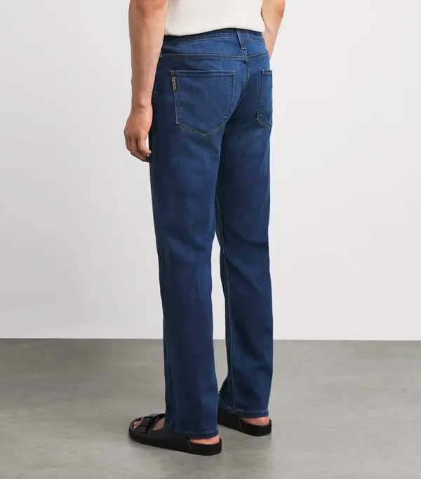 Paige Normandie Straight Leg Jeans In Dark Wash - Blue