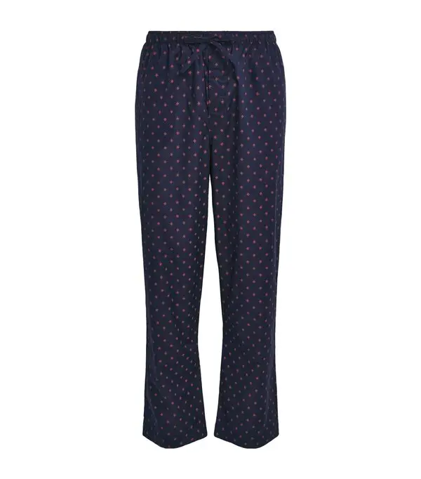Derek Rose Cotton Nelson Lounge Trousers - Navy
