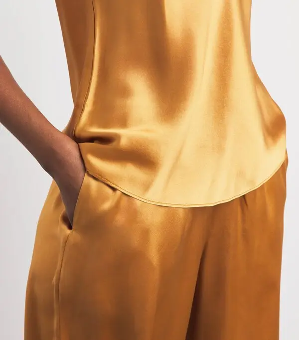Olivia Von Halle Silk Bliss Pyjama Set - Gold