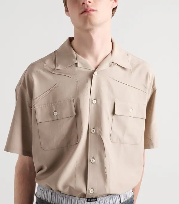 Prada Silk Short-sleeve Shirt